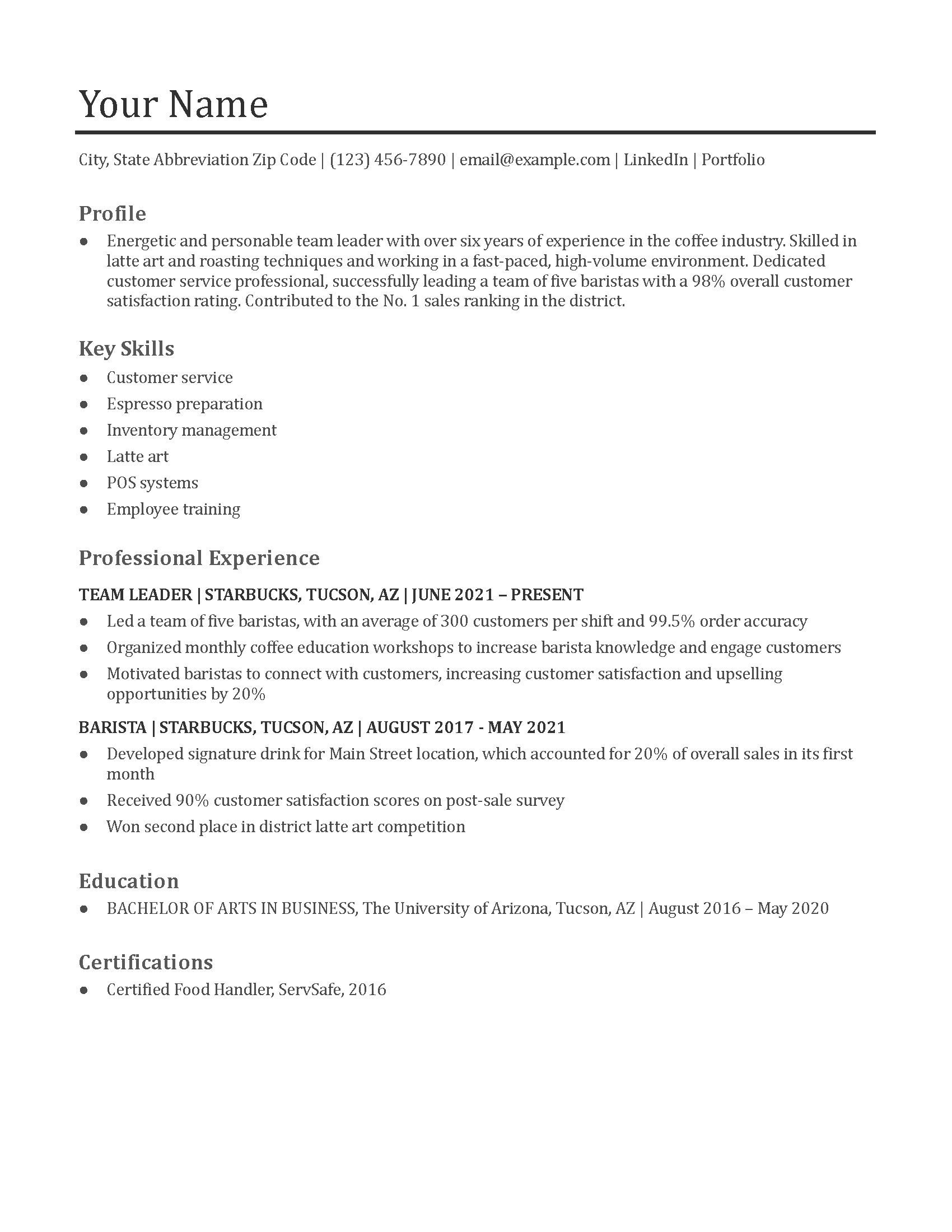 General (Universal) Resume Templates and Examples for 2024 ...