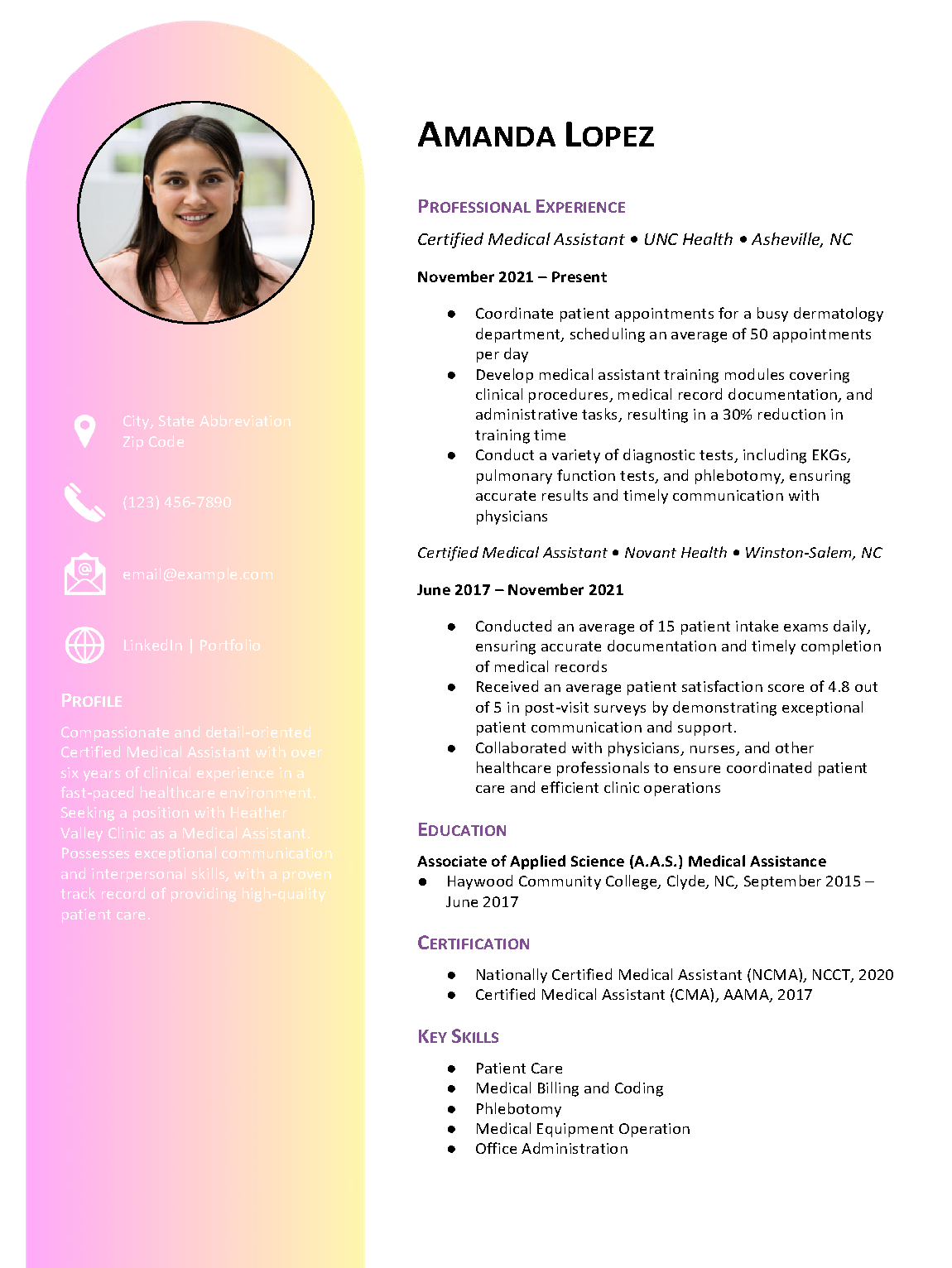 Medical Assistant Resume Templates and Examples for 2024 ... Medical Assistant Resume Templates and Examples for 2024 ...