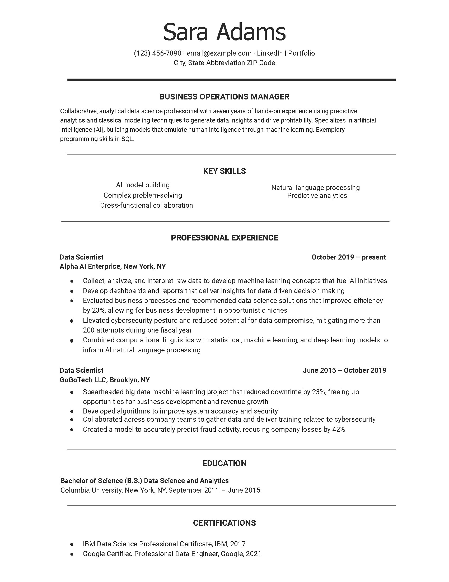Creative Resume Templates and Examples for 2024 - ResumeTemplates.com