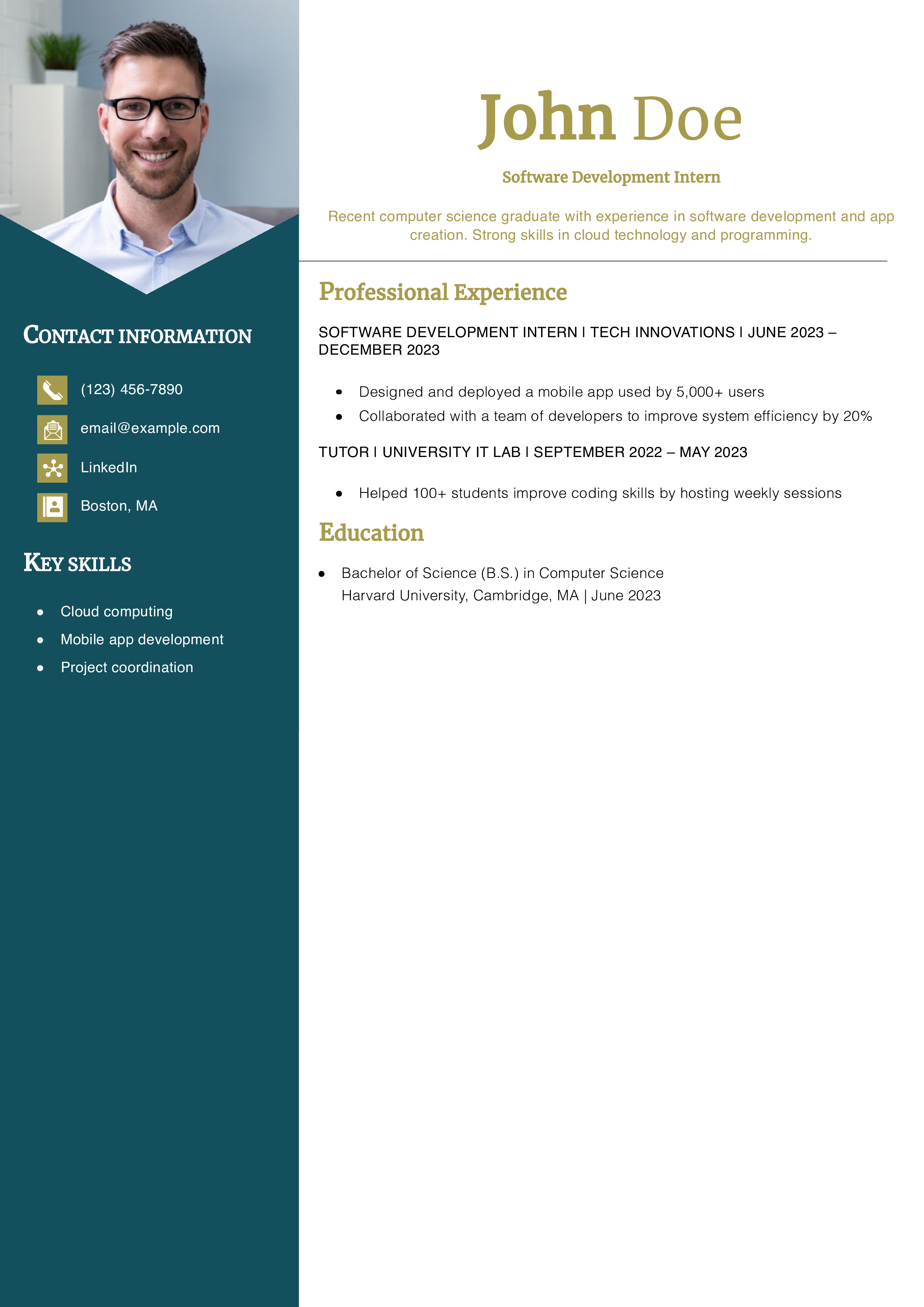 College Resume Examples and Templates for 2025 - ResumeTemplates.com