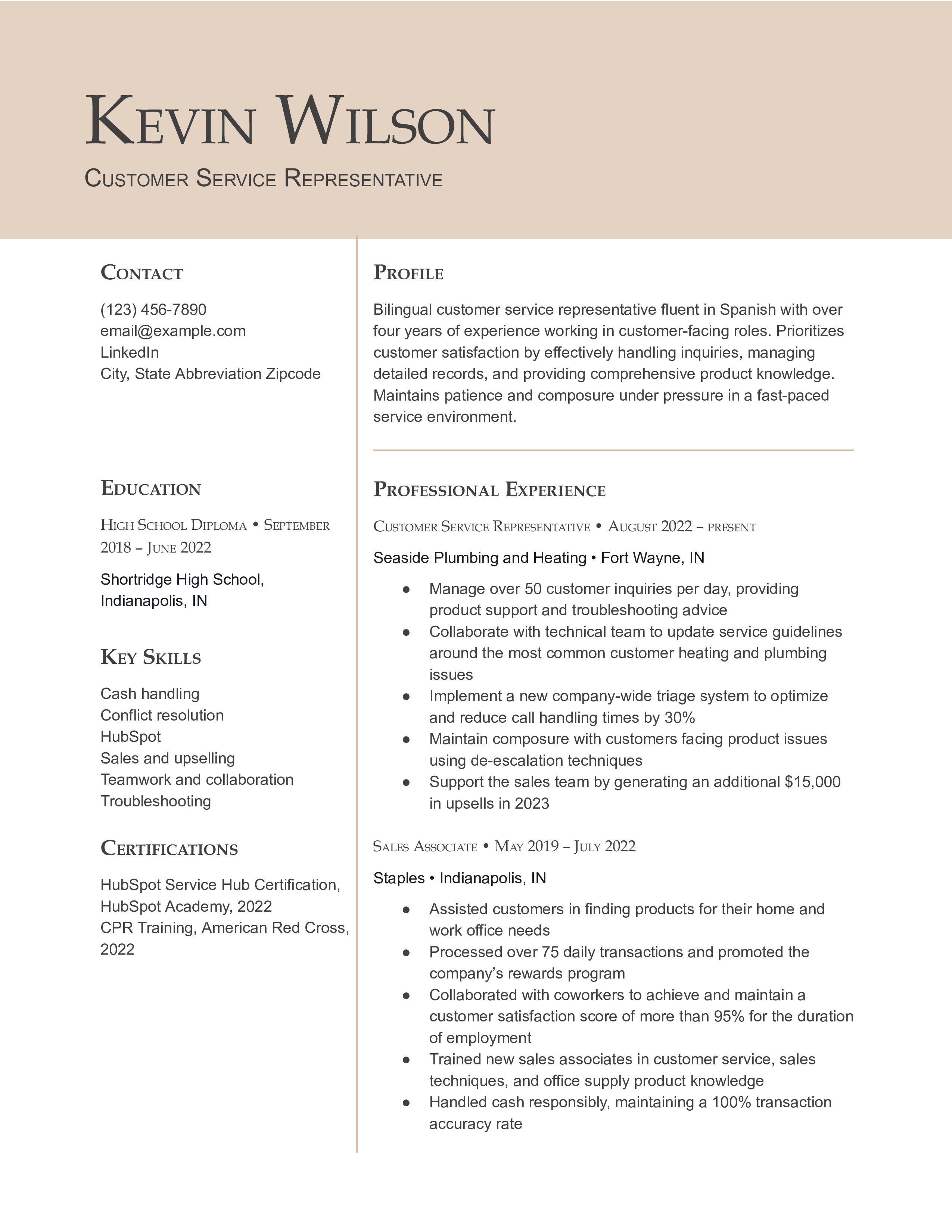 Customer Service Representative Resume Examples and Templates for 2024 ...