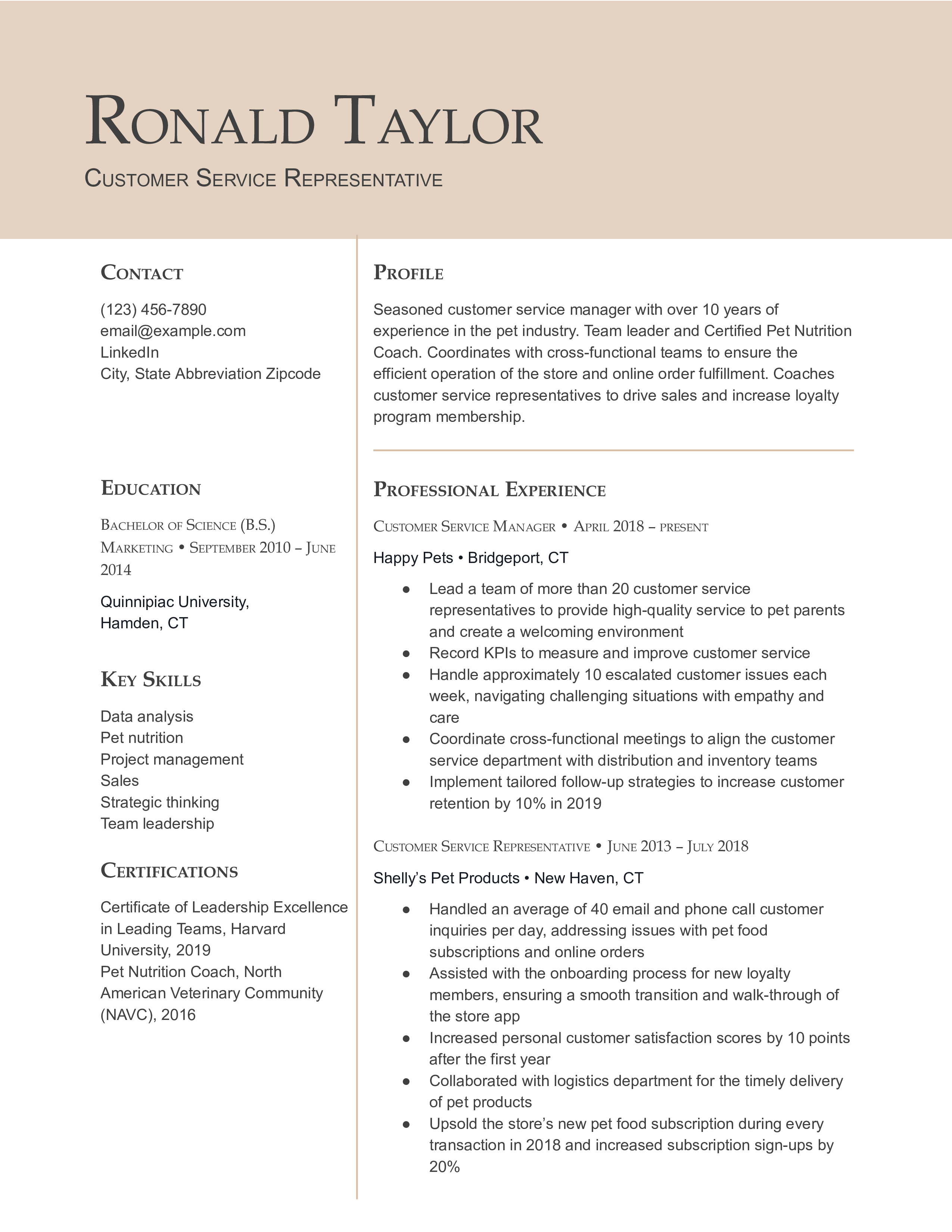 Customer Service Representative Resume Examples and Templates for 2024 ...