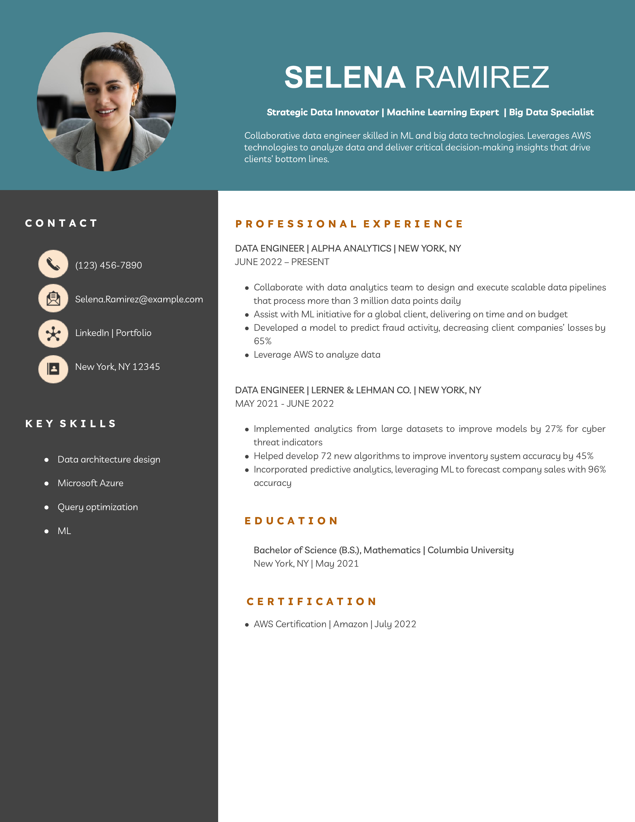 Data Engineer Resume Examples and Templates for 2024 - ResumeTemplates.com