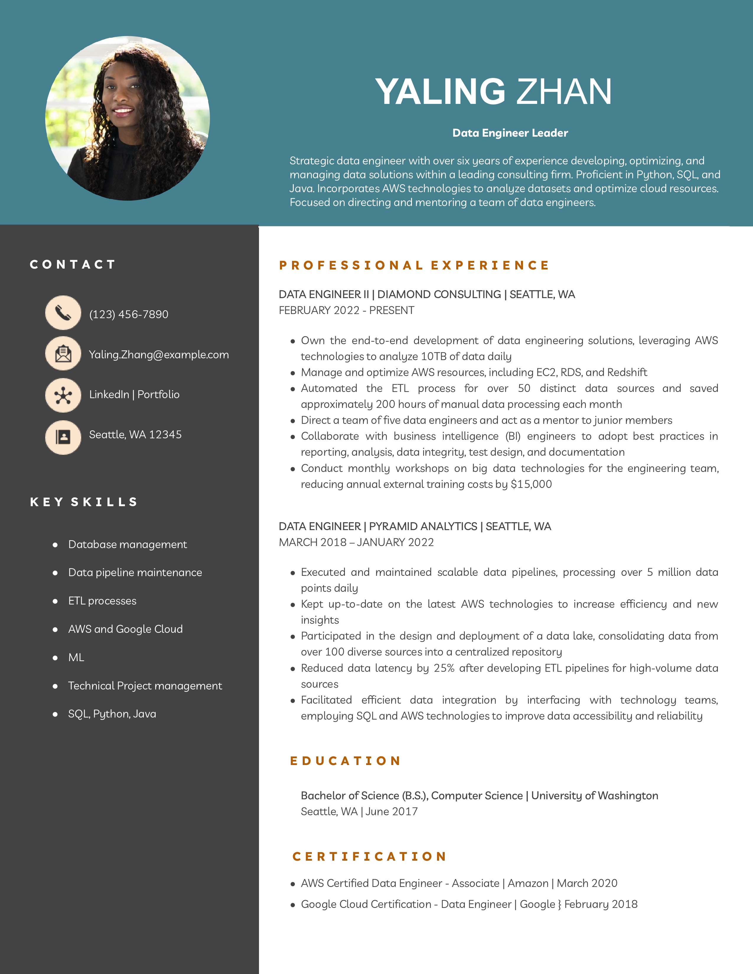 Data Engineer Resume Examples and Templates for 2025 - ResumeTemplates.com