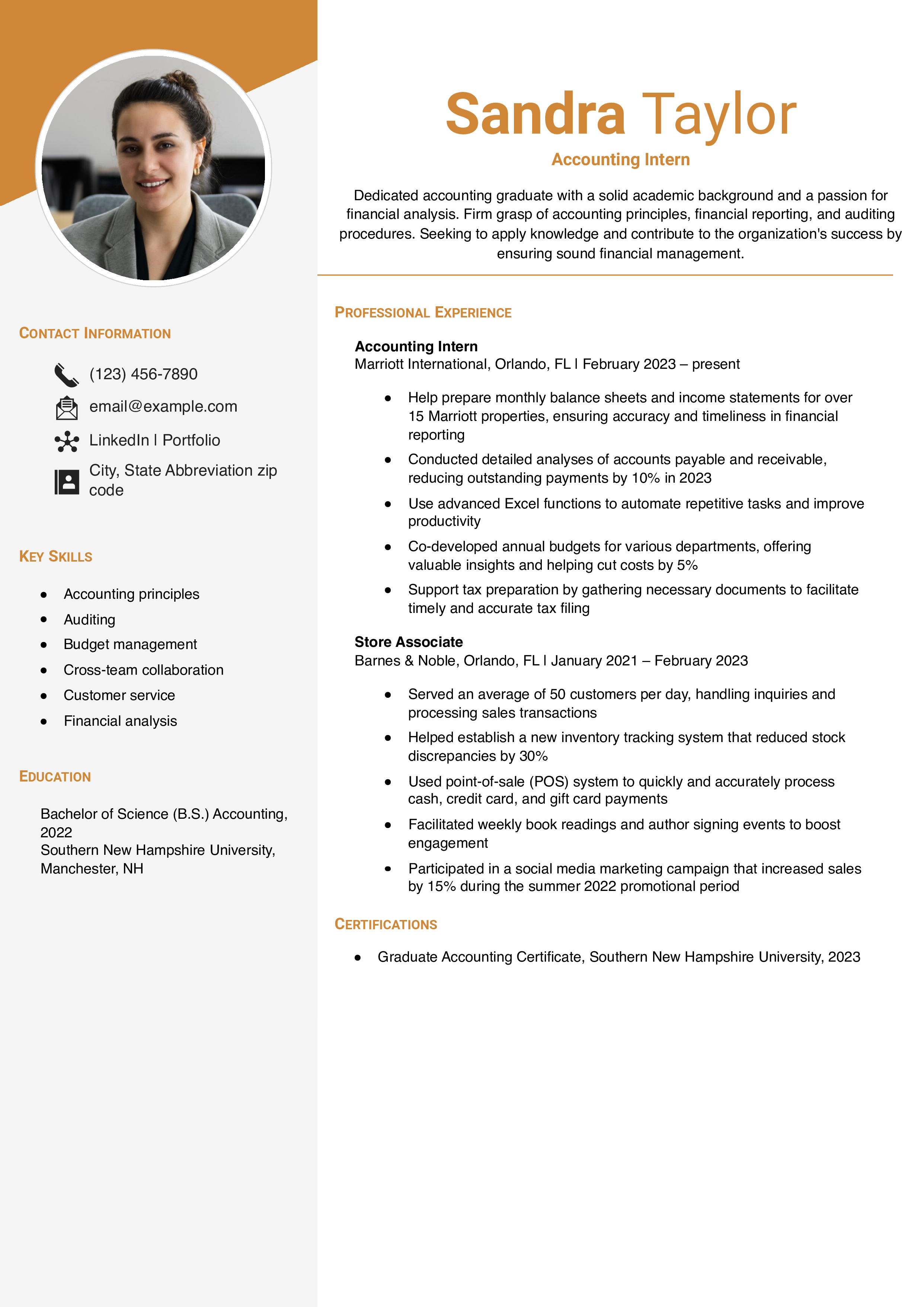 College Resume Examples and Templates for 2025 - ResumeTemplates.com