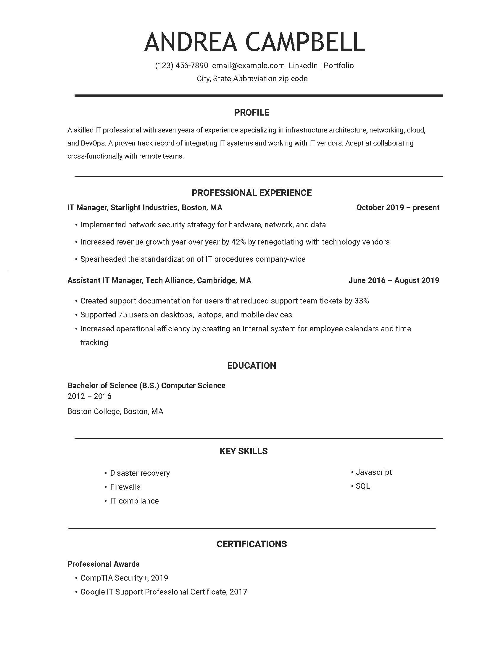 Software Engineer Resume Templates and Examples for 2024 ...