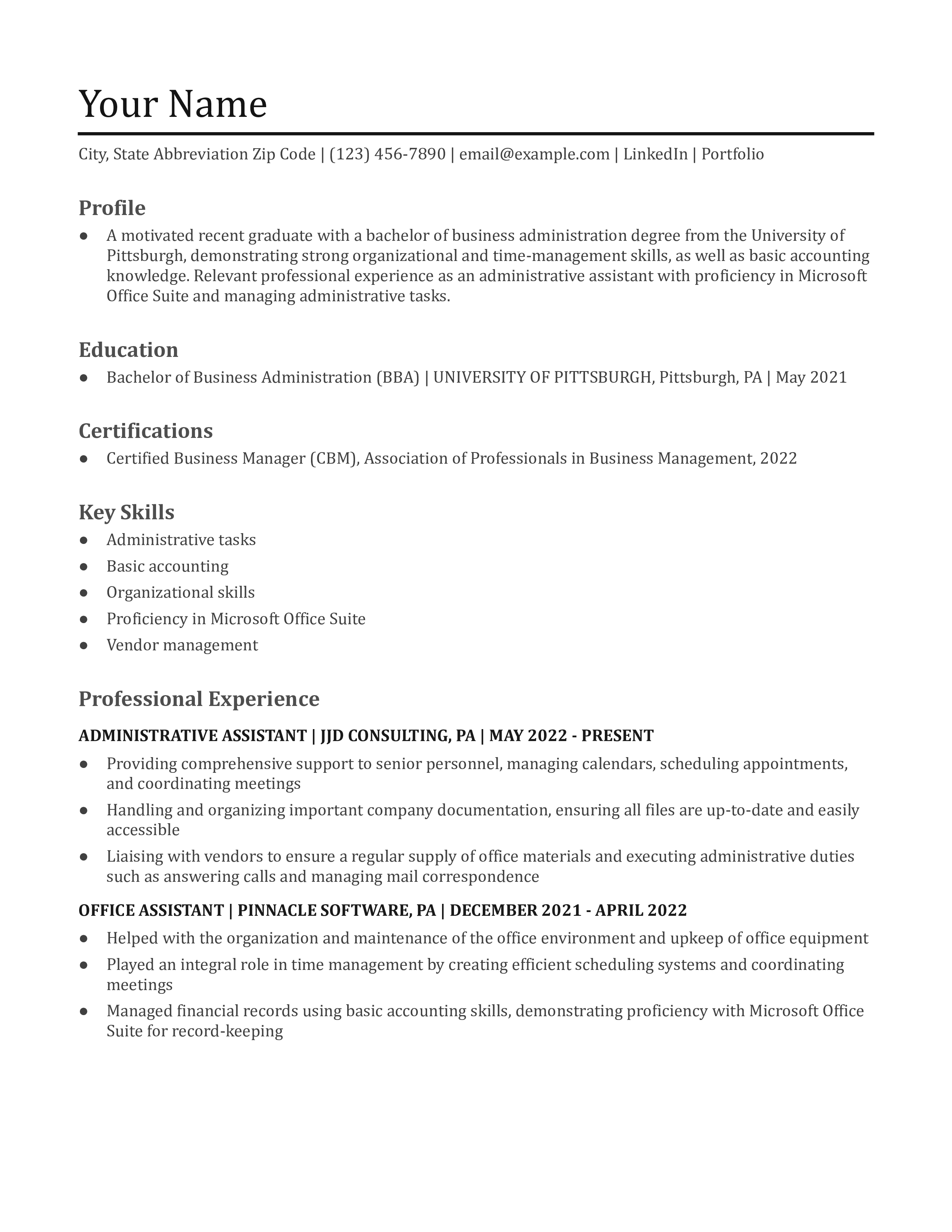 Office Manager Resume Examples and Templates for 2024 - ResumeTemplates.com