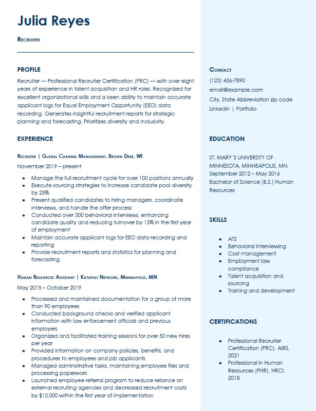 Executive Resume Templates and Examples for 2024 - ResumeTemplates.com
