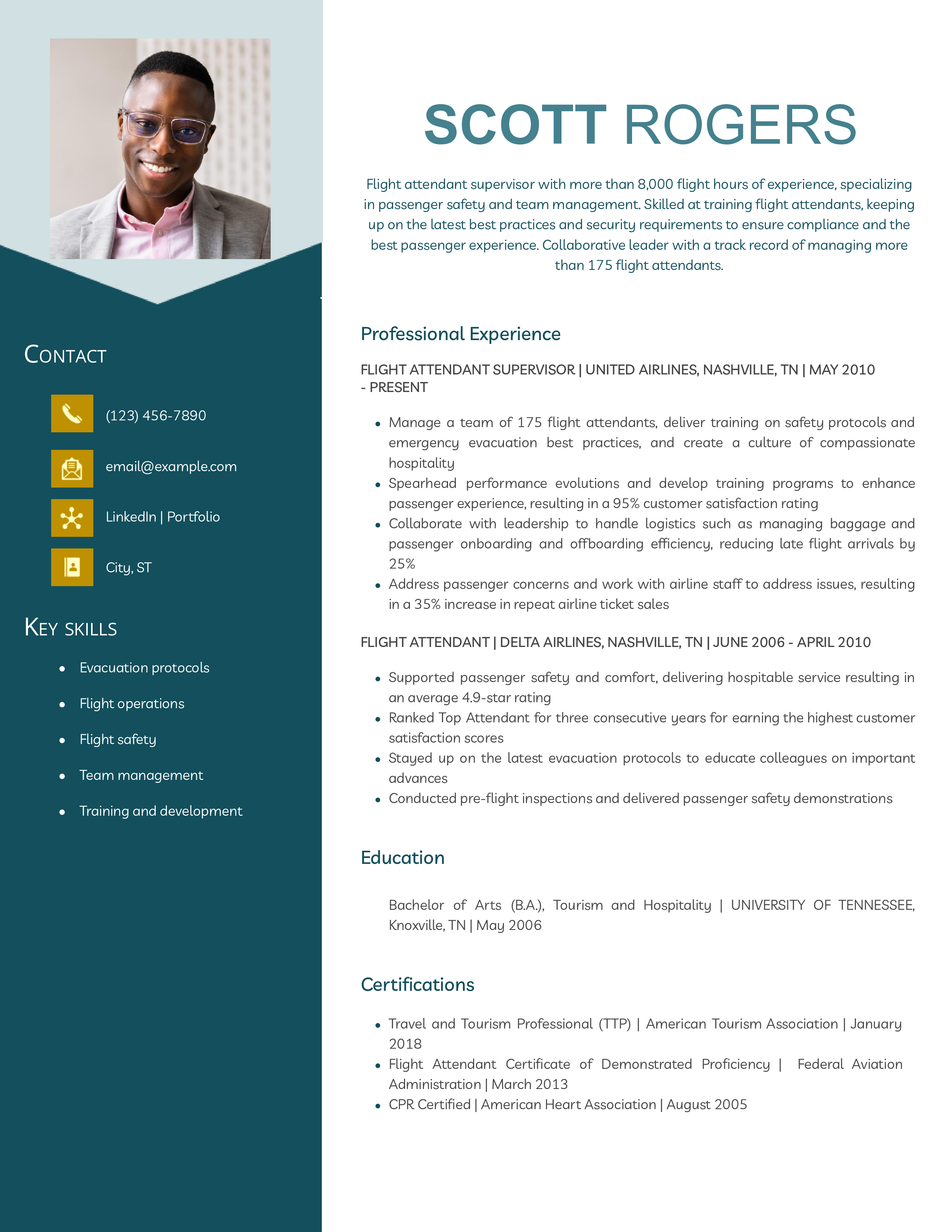 Flight Attendant Resume Examples and Templates for 2025 ...