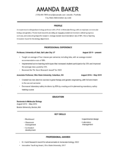 How To Build A Professional Resume (Plus Examples and Templates ...