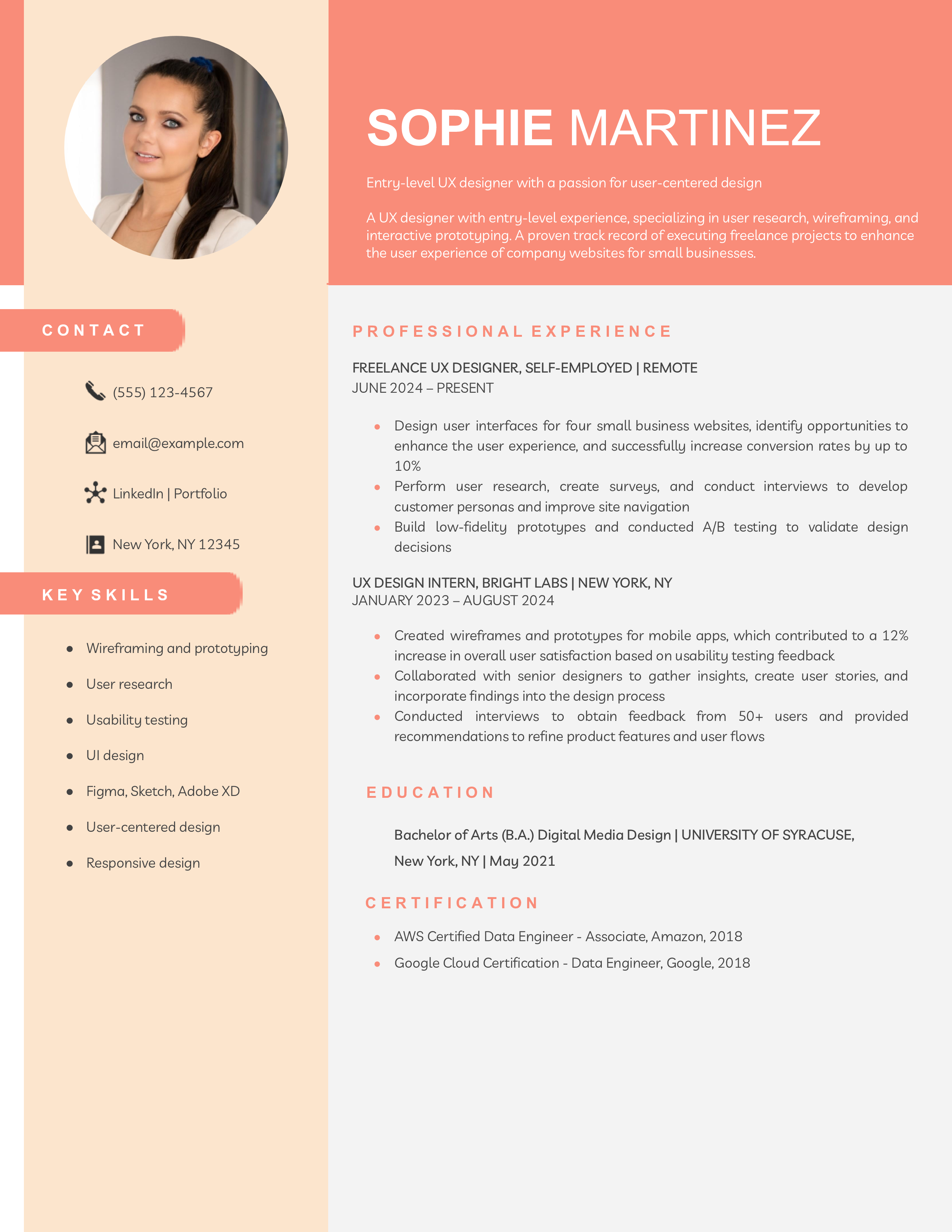 User Experience Designer Resume Examples and Templates for 2025 ...