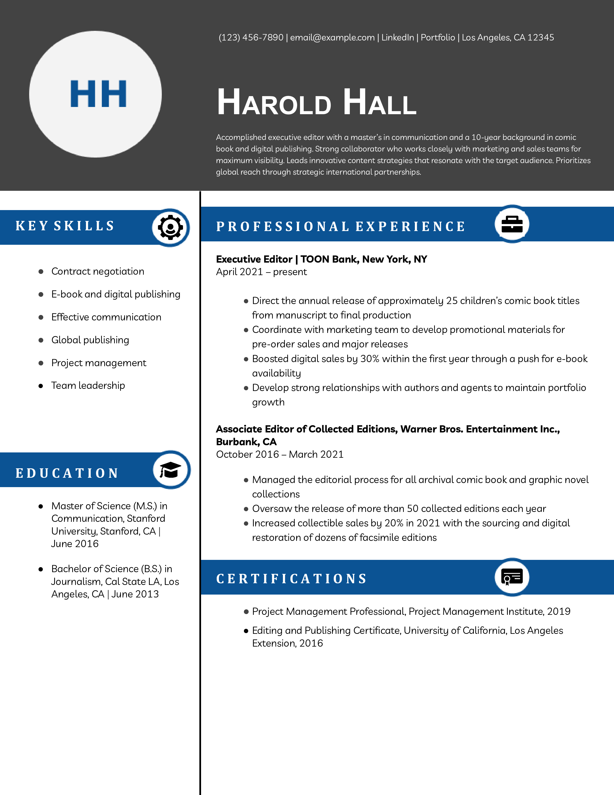 Editor Resume Examples and Templates for 2025 - ResumeTemplates.com