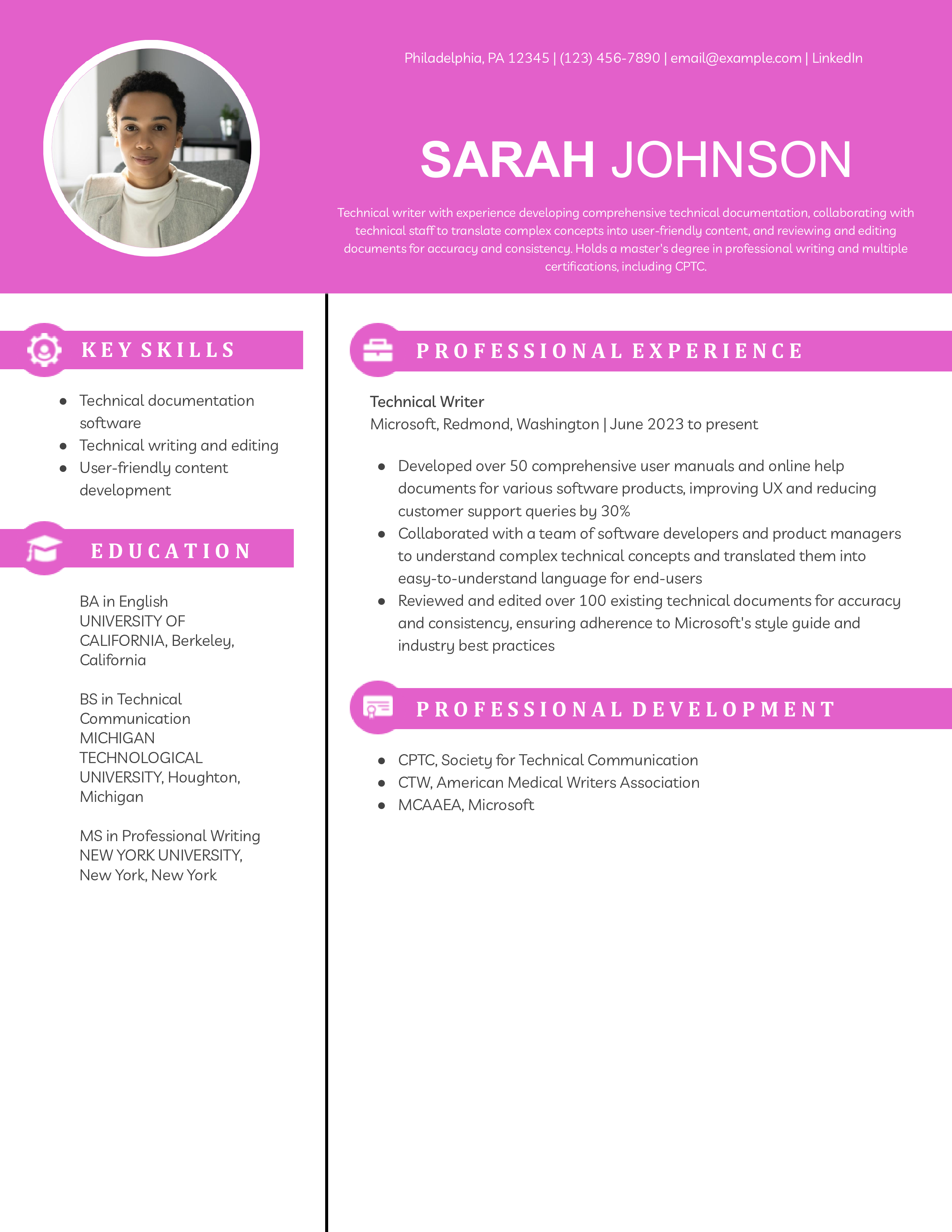 Technical Writer Resume Examples and Templates for 2025 ...