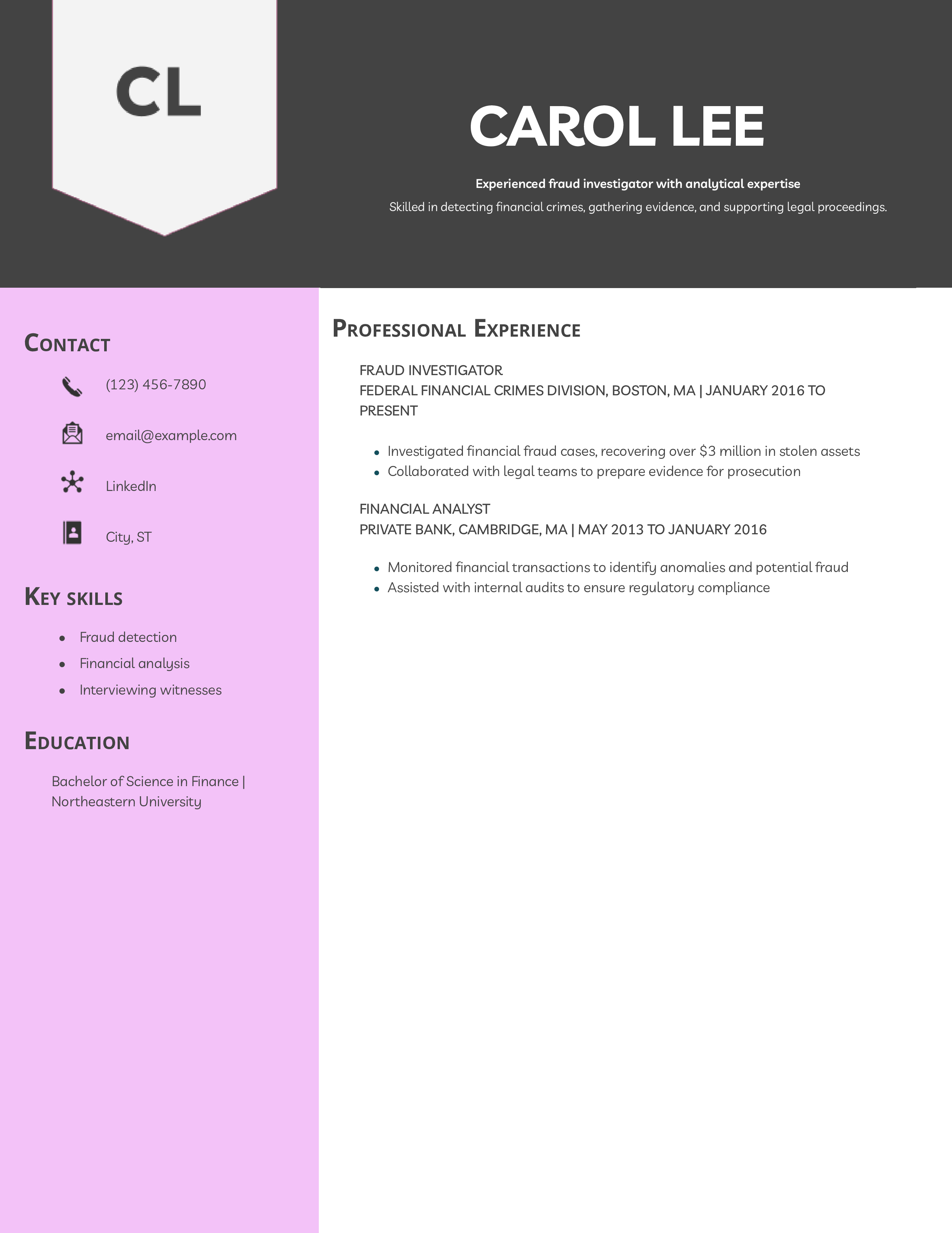 Law Enforcement Resume Examples and Templates for 2025 ...