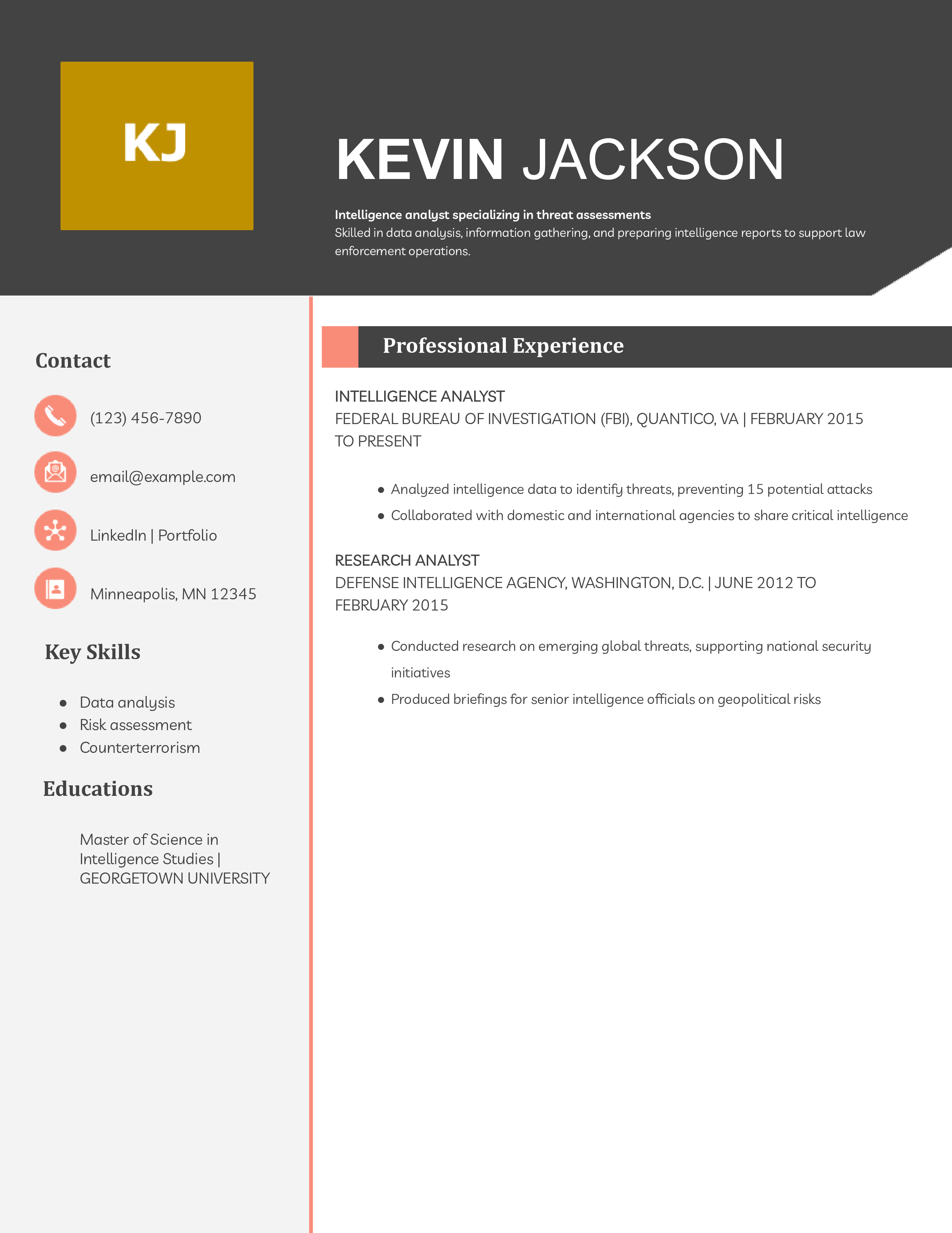 Law Enforcement Resume Examples and Templates for 2025 ...