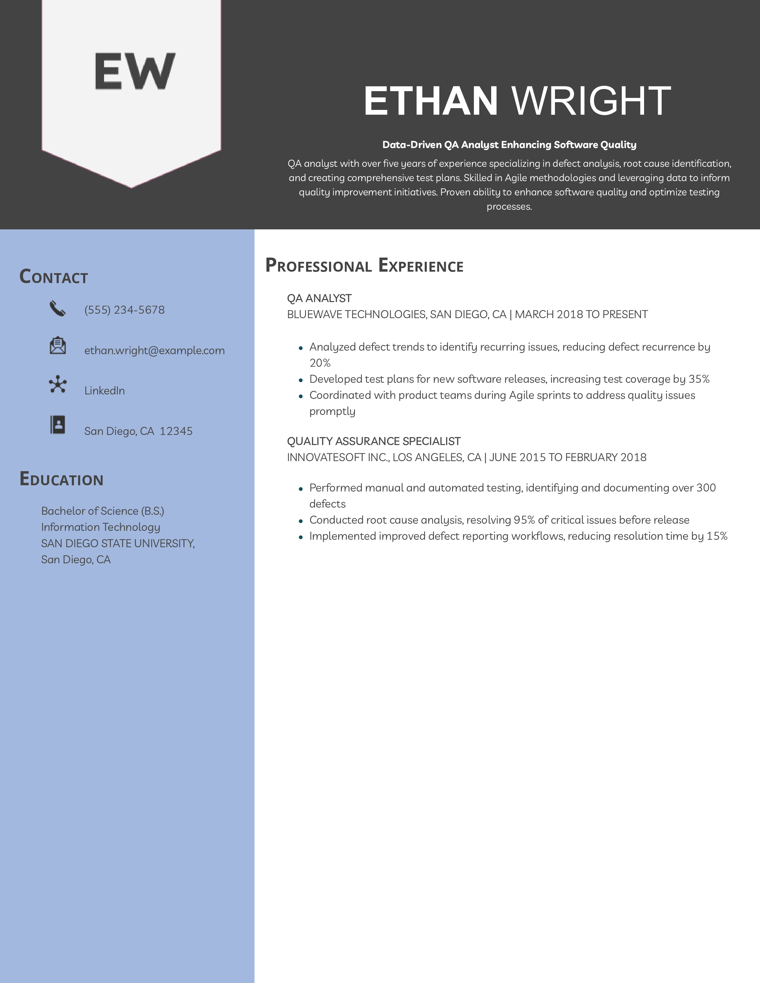 Quality Assurance Resume Examples and Templates for 2025 ...