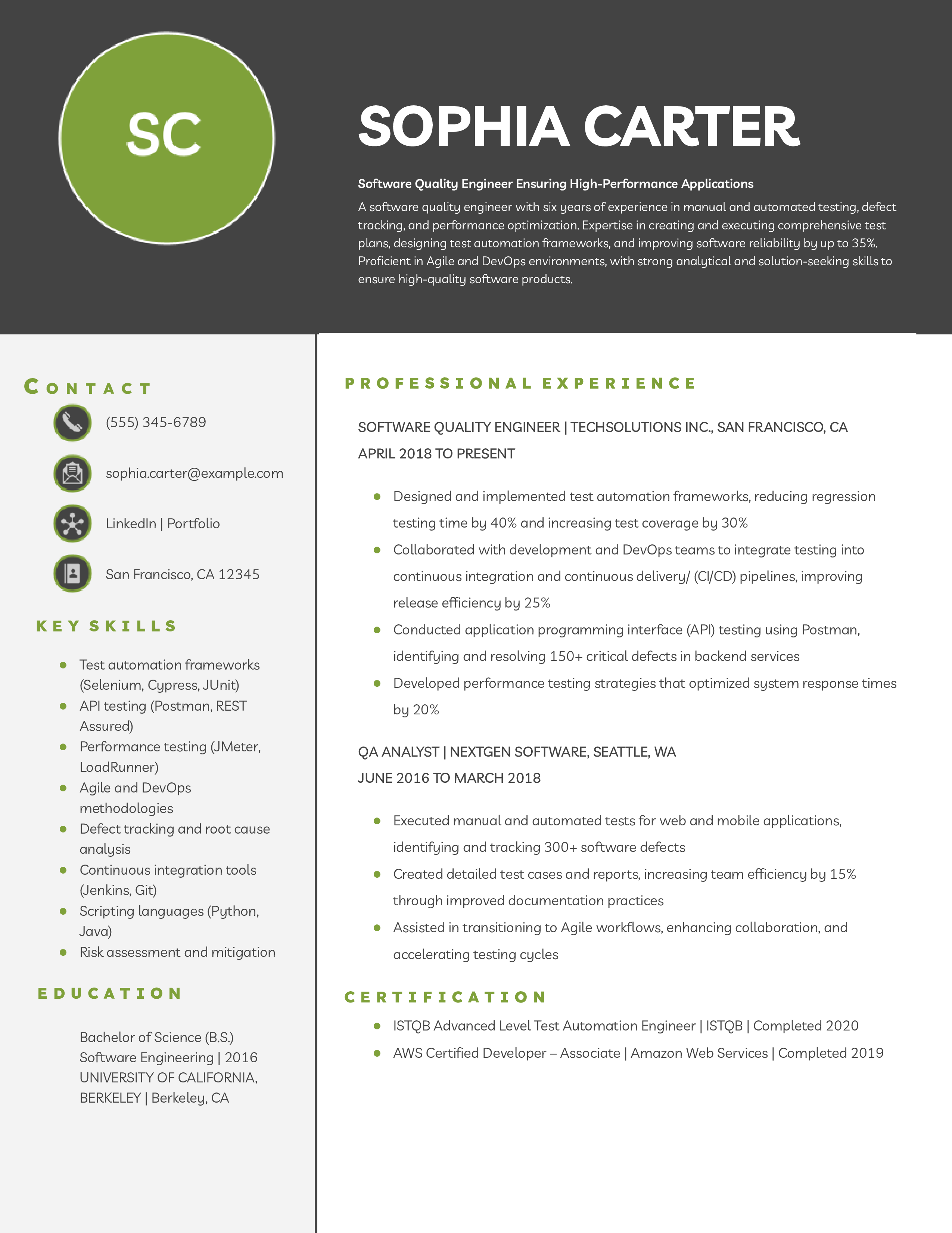 Quality Assurance Resume Examples and Templates for 2025 ...