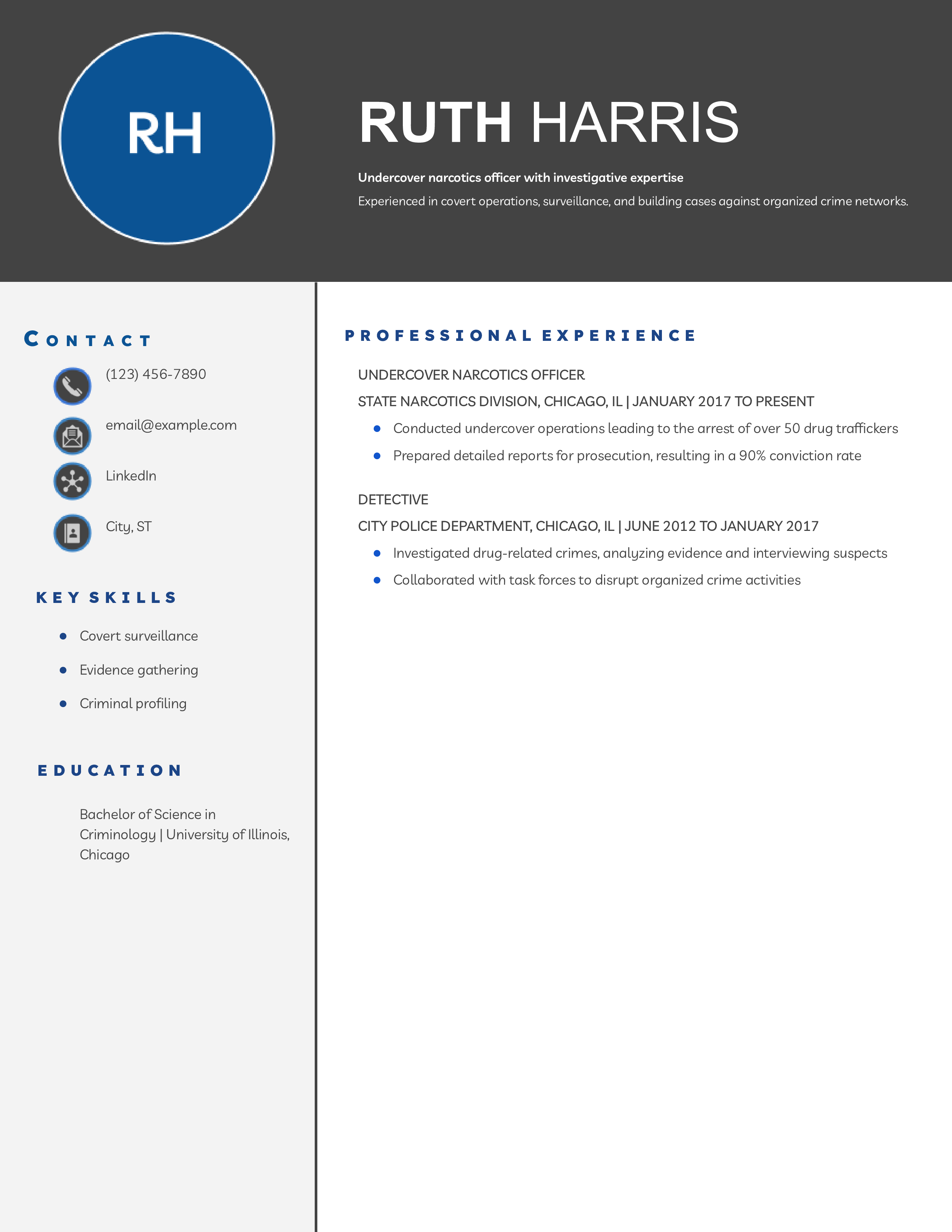 Law Enforcement Resume Examples and Templates for 2025 ...