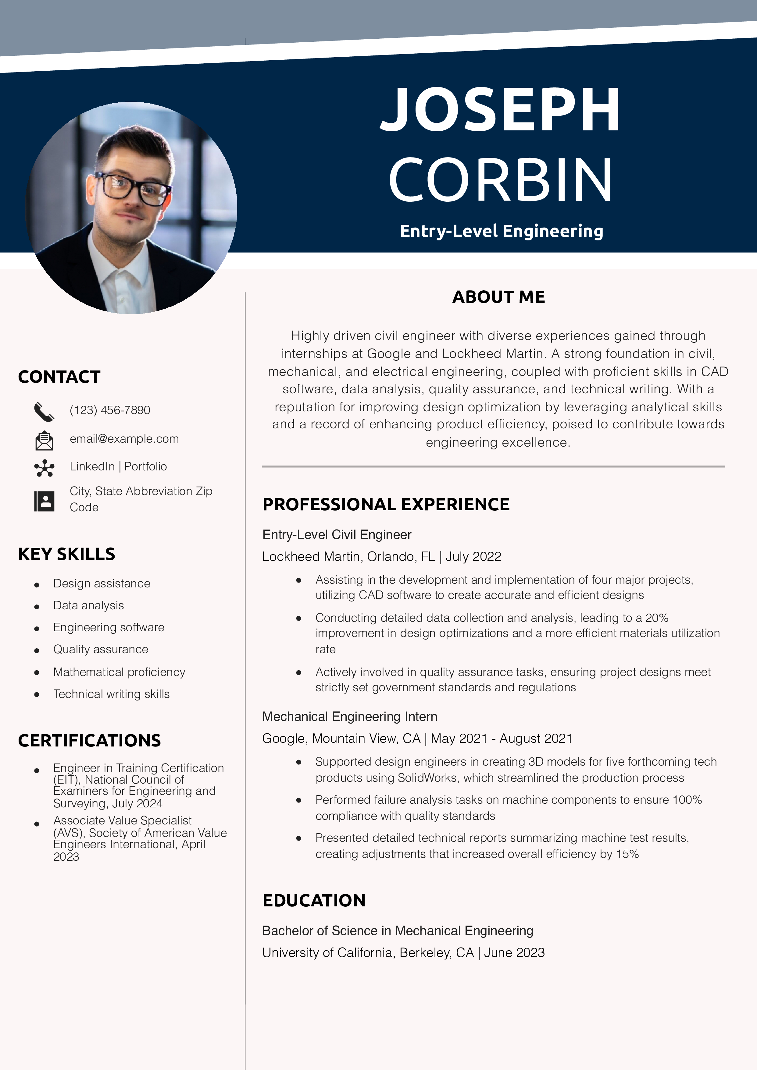 Engineering Resume Examples And Templates For 2025 - Resumetemplates.com