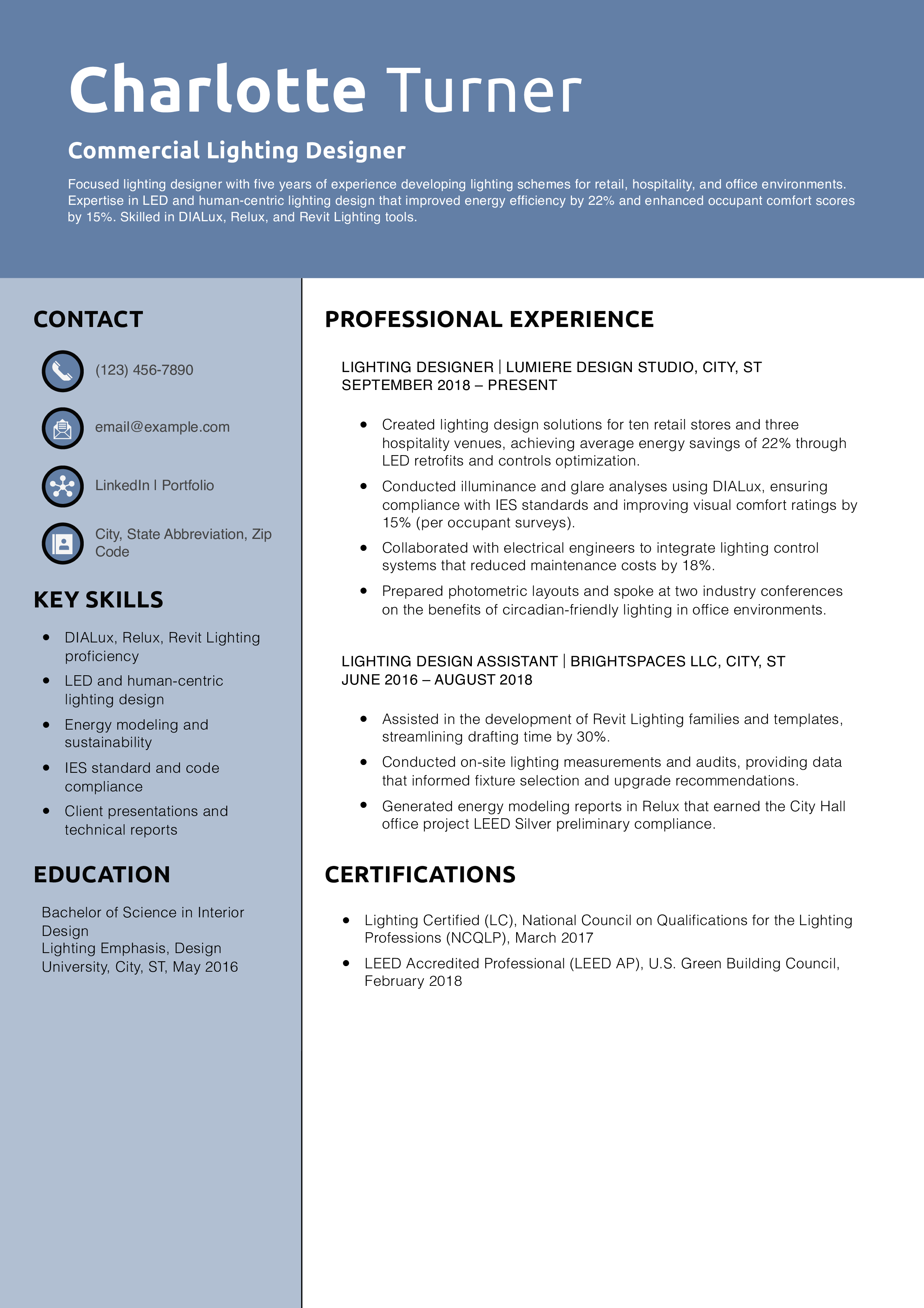 20 Best Interior Designer Resume Examples and Templates for 2025