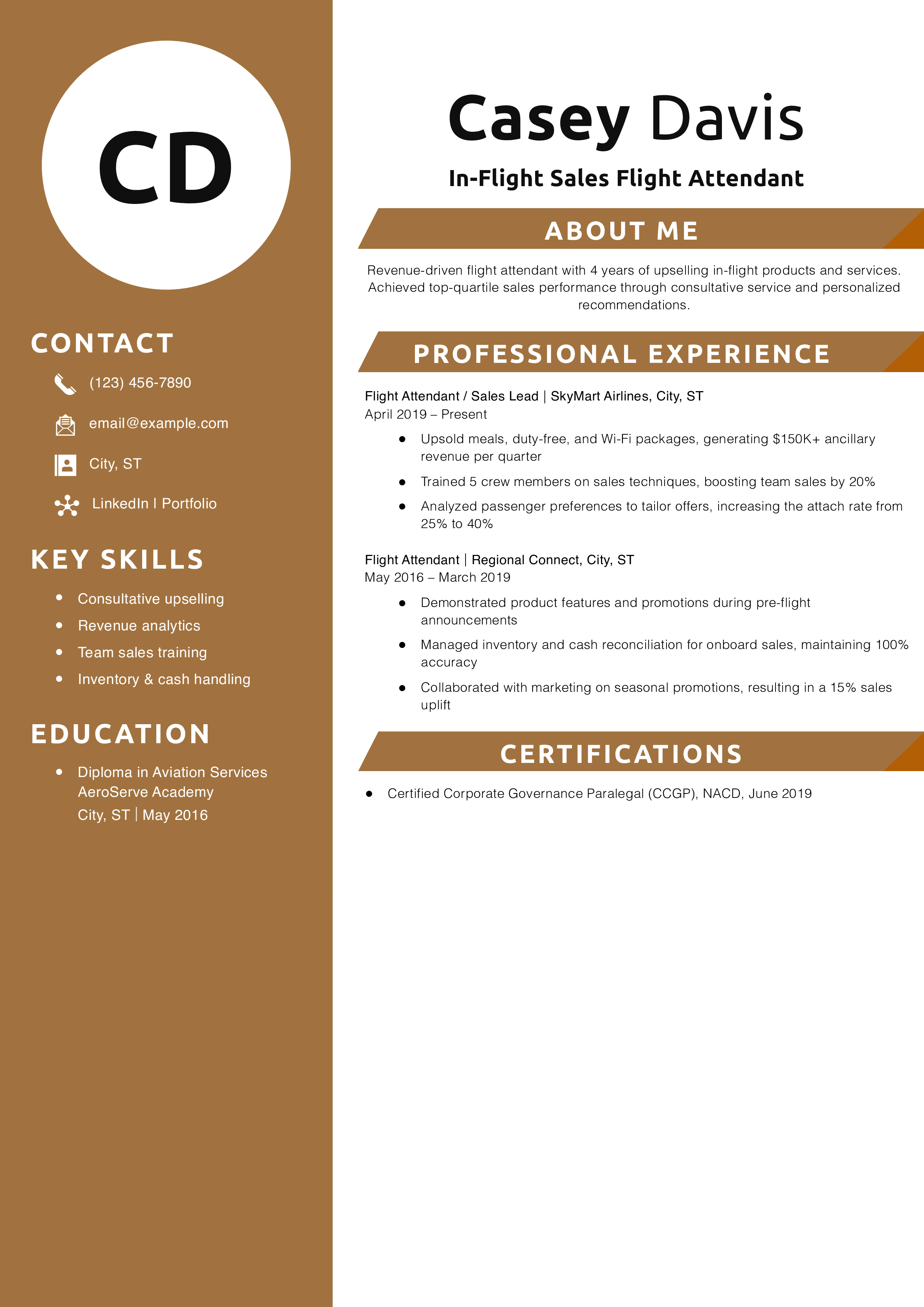 20 Best Flight Attendant Resume Examples and Templates for 2025