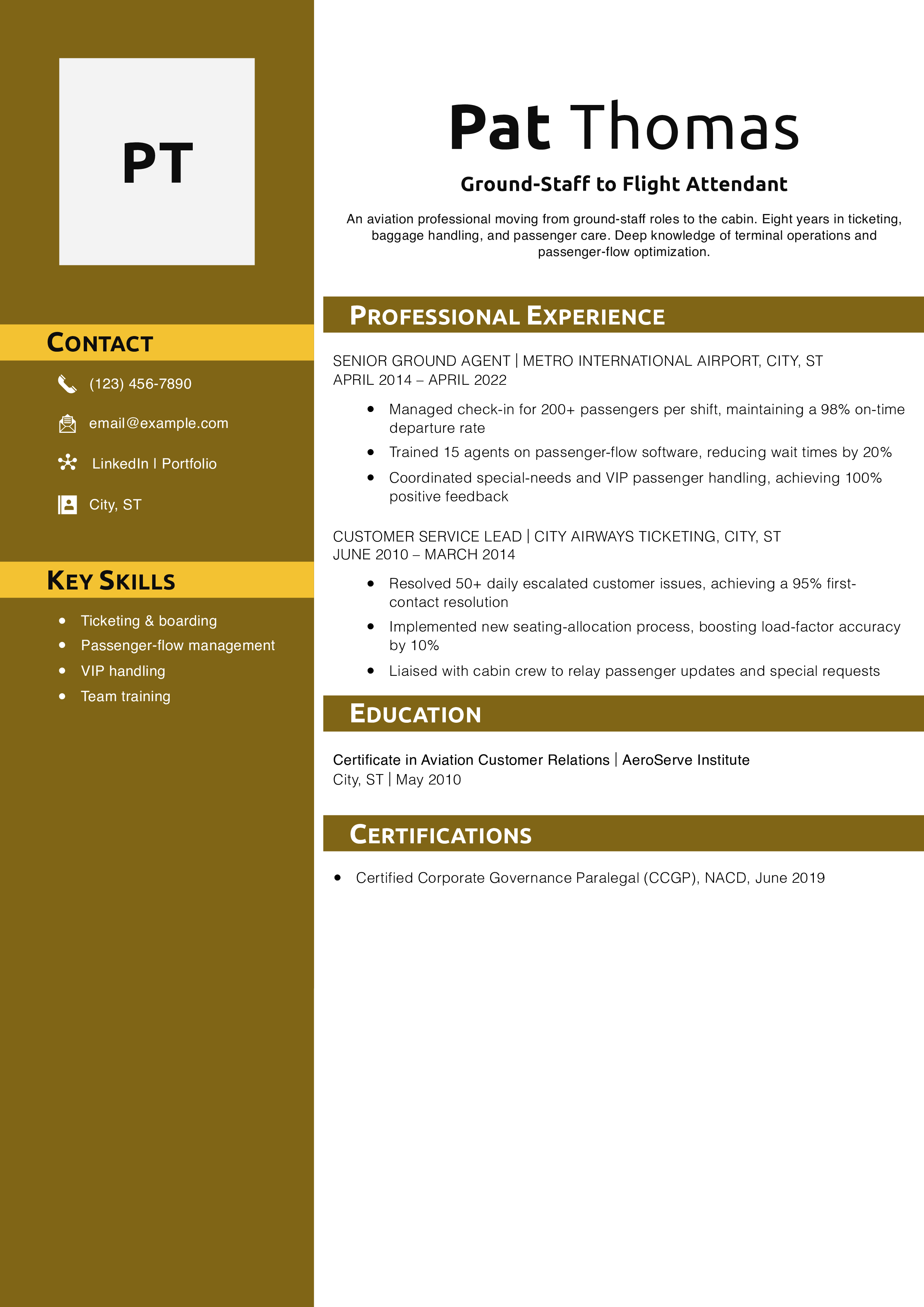 20 Best Flight Attendant Resume Examples and Templates for 2025