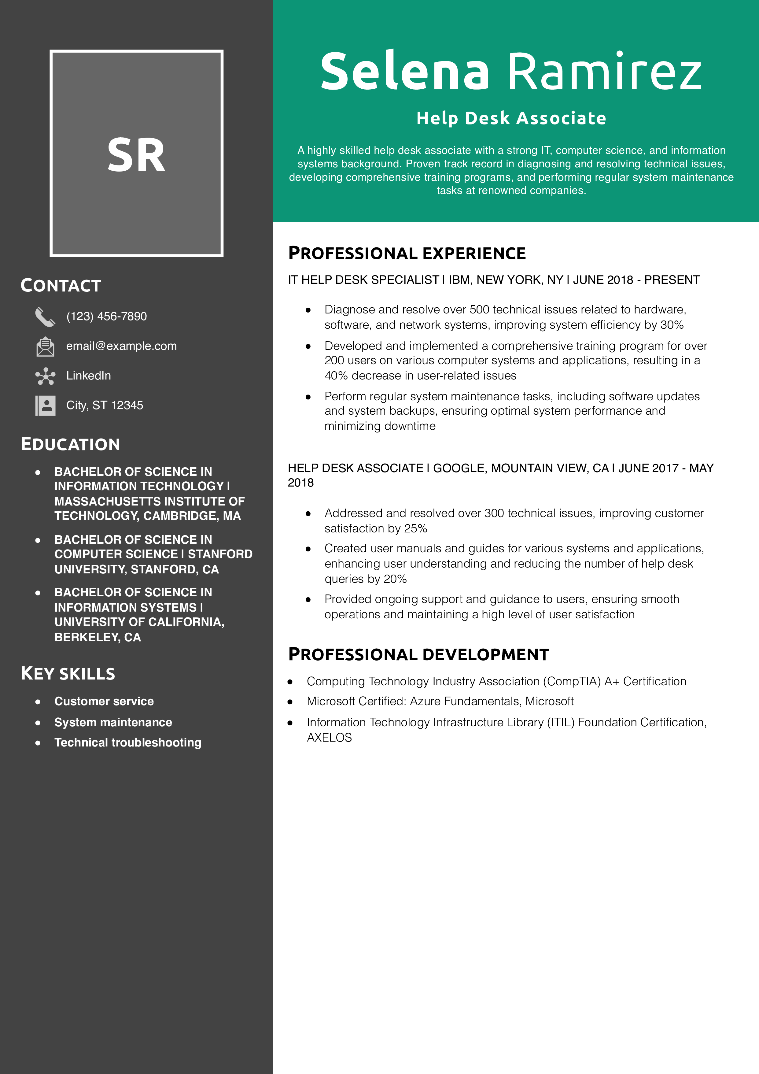 Best Help Desk Resume Examples and Templates for 2025