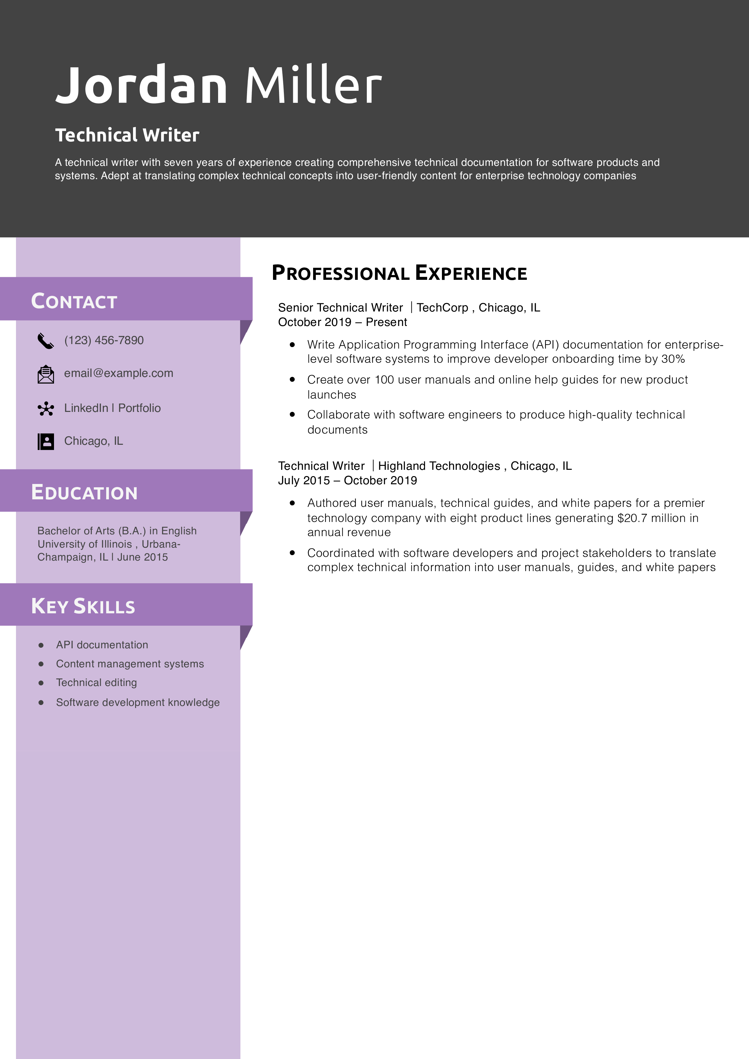 20 Best Technical Resume Examples and Templates for 2025