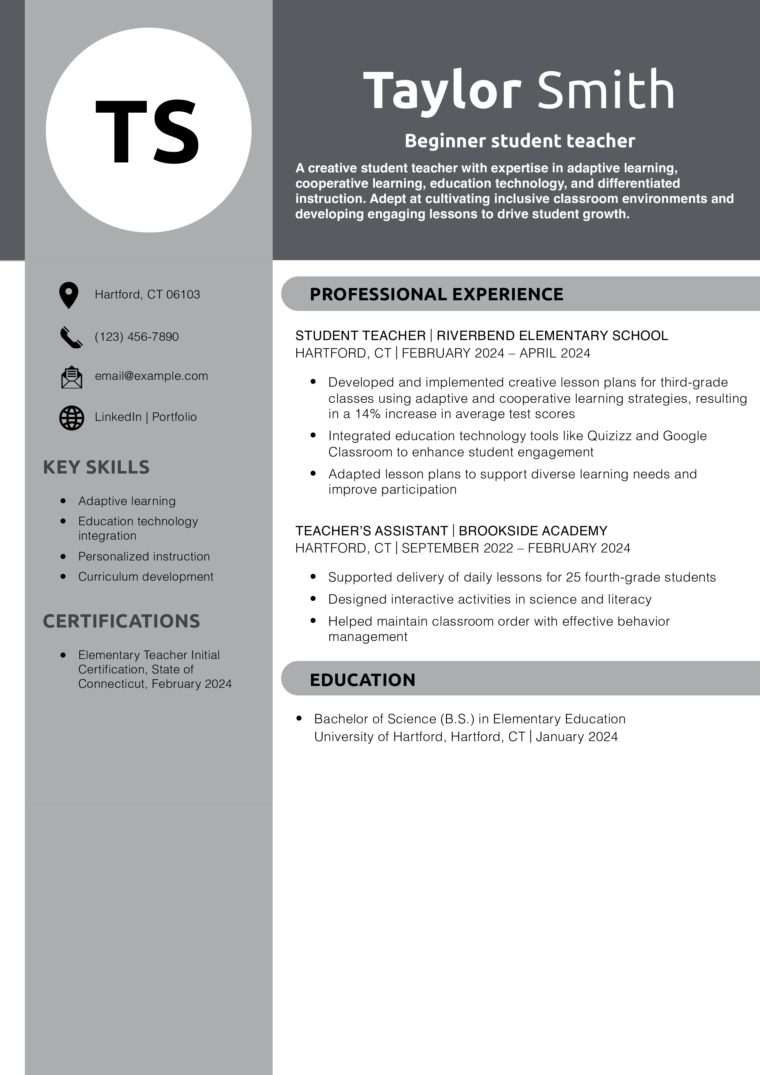 20 Best Student Teacher Resume Examples and Templates for 2025