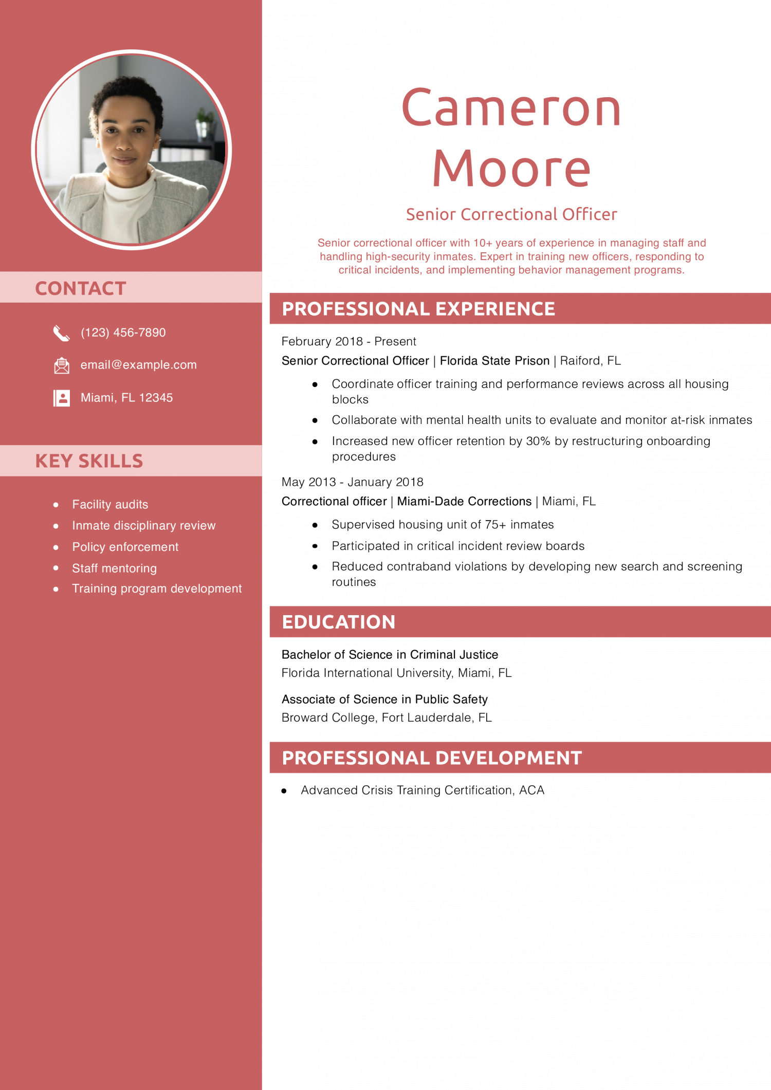 20 Best Correctional Officer Resume Examples and Templates for 2025