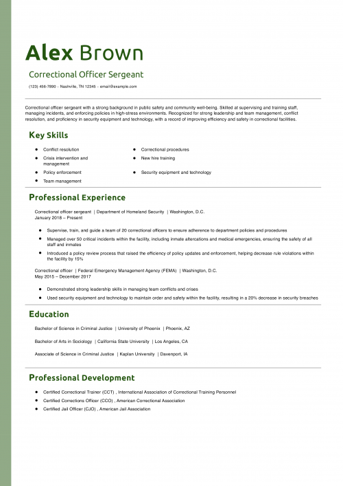 20 Best Correctional Officer Resume Examples and Templates for 2025