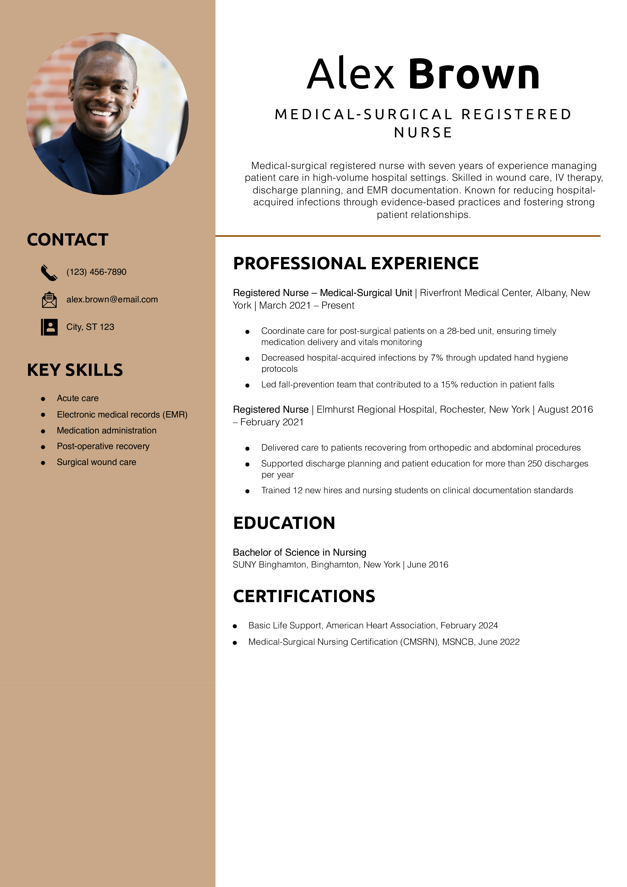 20 Best Medical-Surgical Nurse Resume Examples and Templates for 2025